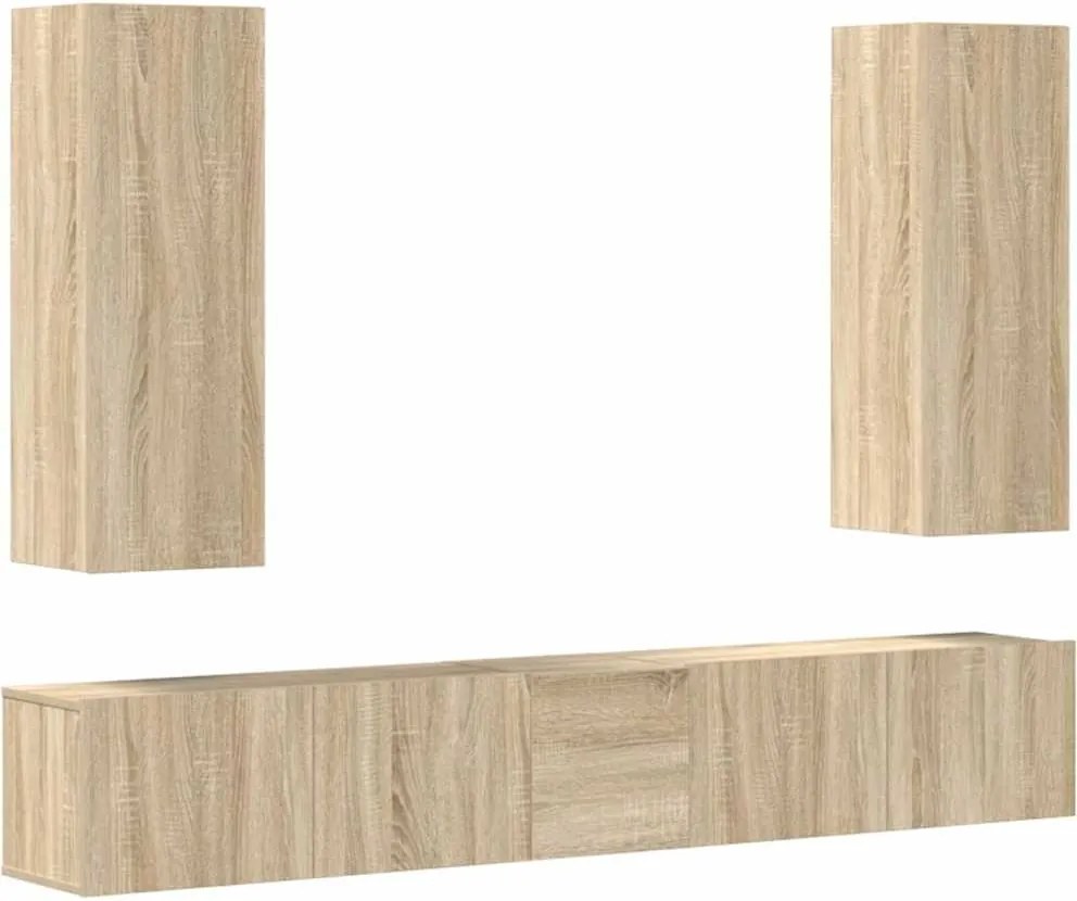 5dílný set TV skříněk dub sonoma kompozitní dřevo 3114248
