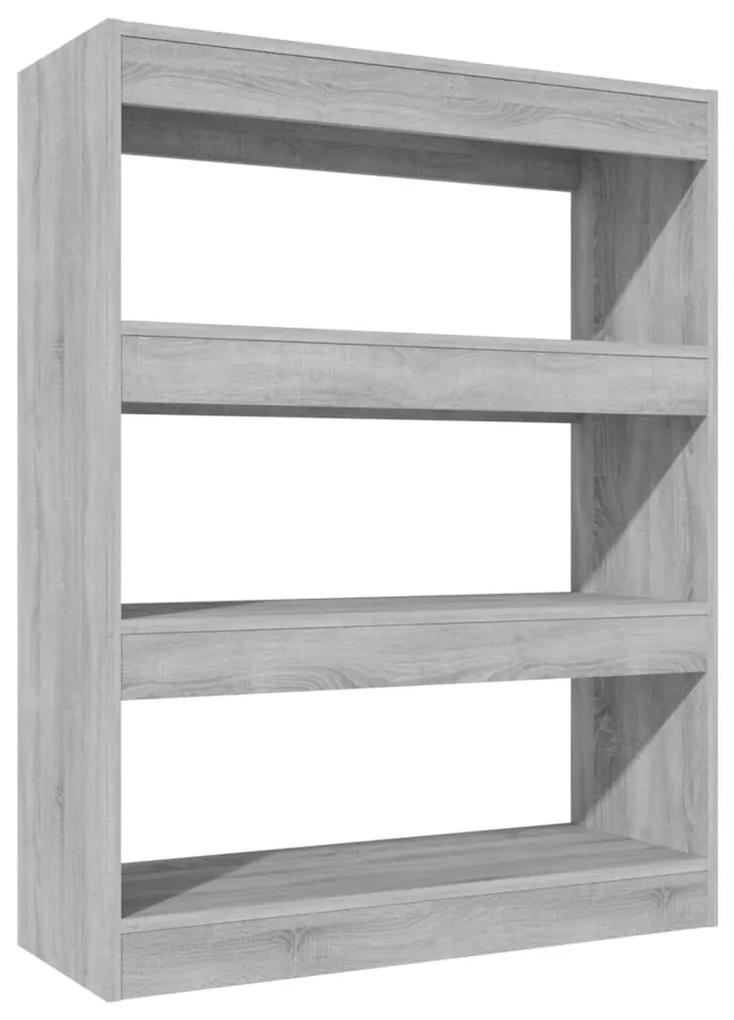 Knihovna/dělicí stěna šedá sonoma 80x30x103 cm kompozitní dřevo