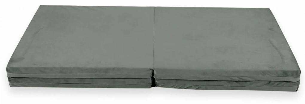 Mimii Hrací skládací podložka 120 x 120 cm, samet šedá
