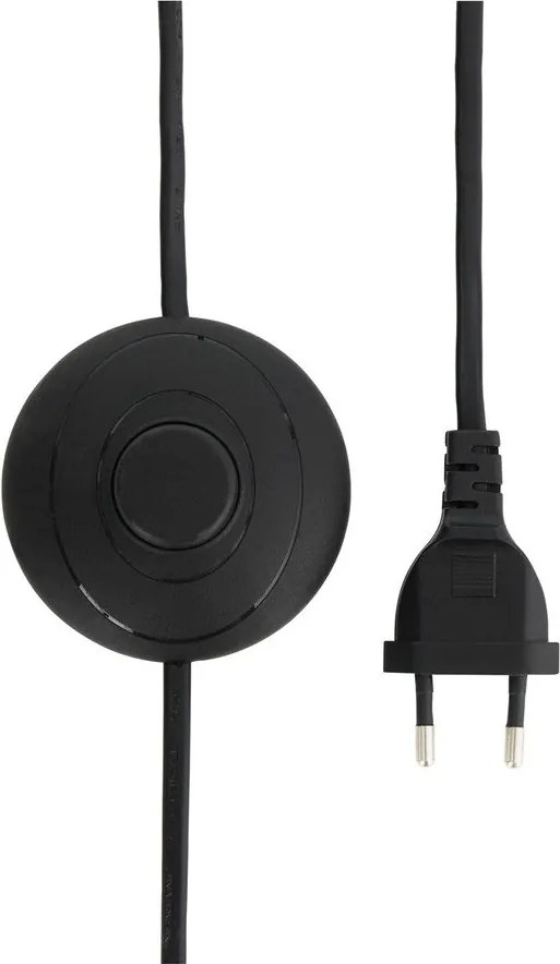 Černá/krémová látková stojací lampa (výška 160 cm) Josho – Ellos Home