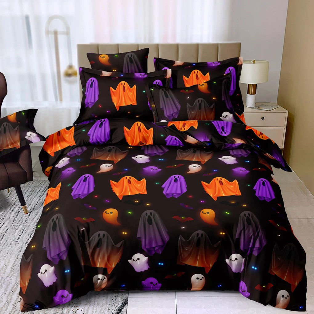 Povlečení z mikrovlákna SPOOKY SOIREE černé Rozměr povlečení: 70 x 80 cm | 140 x 200 cm