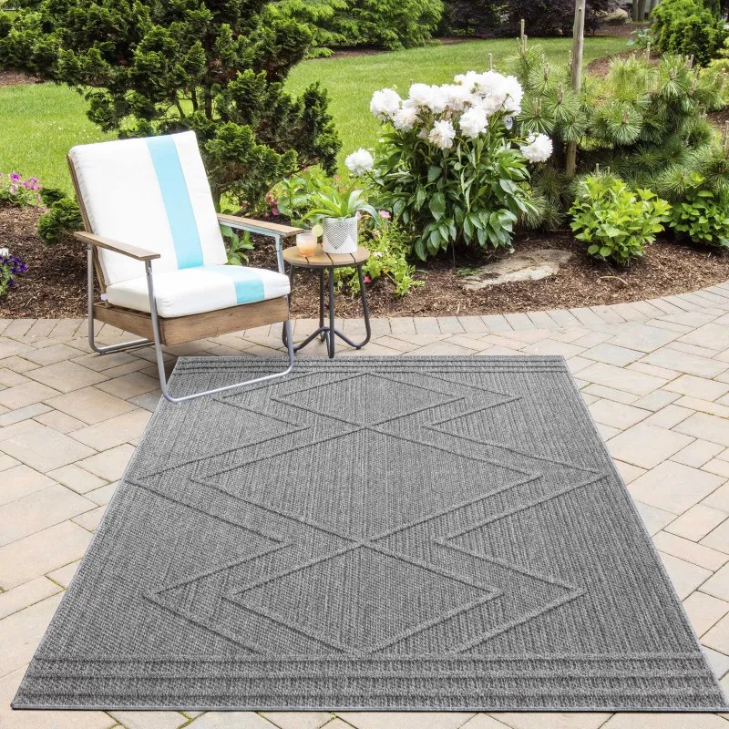 Ayyildiz, Kusový koberec Patara 4954 Grey – na ven i na doma, 120x170, šedá, chodba / předsíň