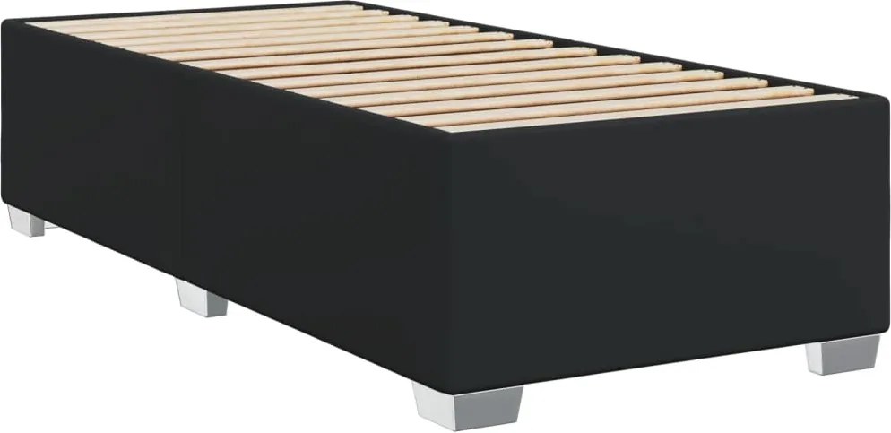 Box spring postel s matrací černá 100x200 cm umělá kůže 3290708