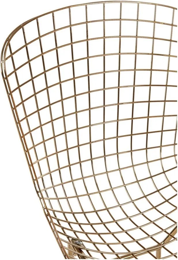 Kovová jídelní židle ve zlaté barvě District – Premier Housewares