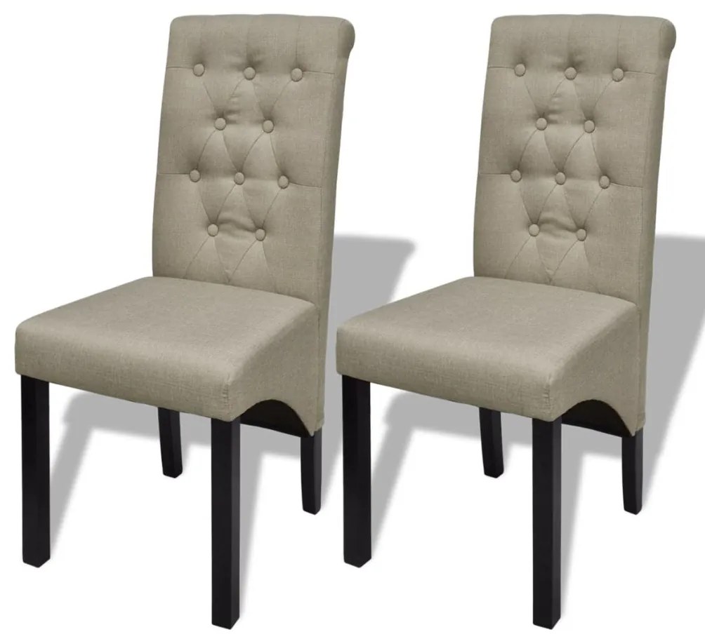 240556 vidaXL Jídelní židle 2 ks béžové textil