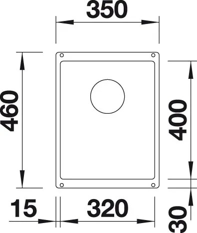 Granitový dřez Blanco SUBLINE 320-U InFino tartufo 523414