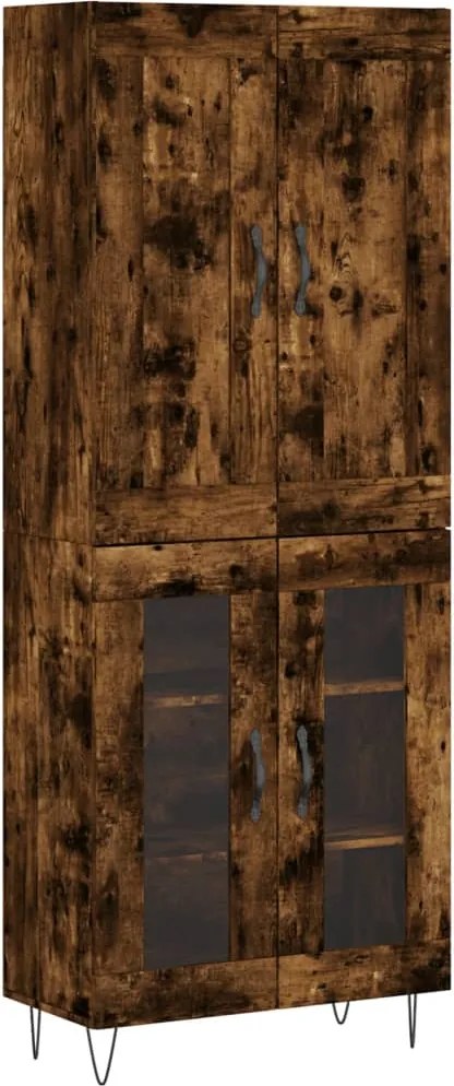 Skříň highboard kouřový dub 69,5 x 34 x 180 cm kompozitní dřevo 3199654