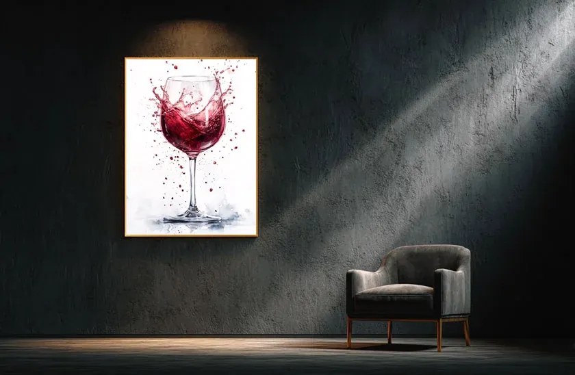 Vínový okamžik - obraz - Dynamická elegance červeného vína 20 - A4 – 210 × 297 mm - 159 Kč