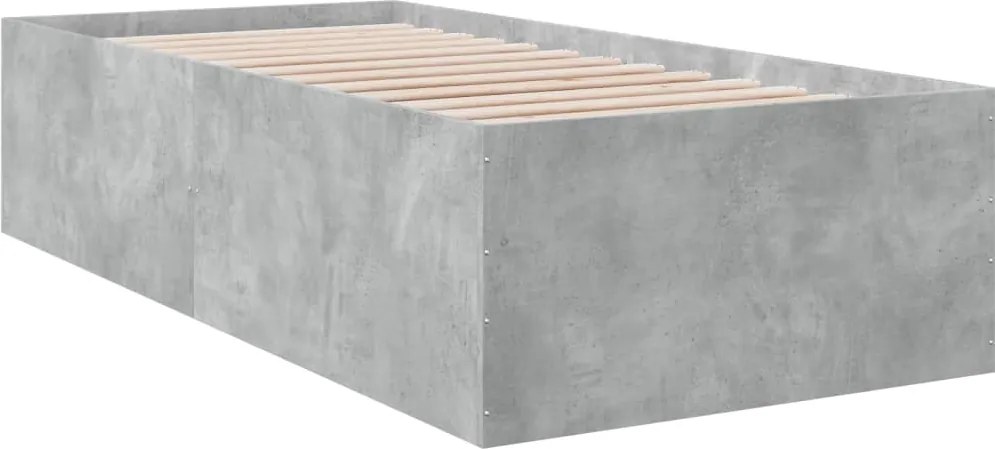 Rám postele betonově šedý 75 x 190 cm kompozitní dřevo 3280982