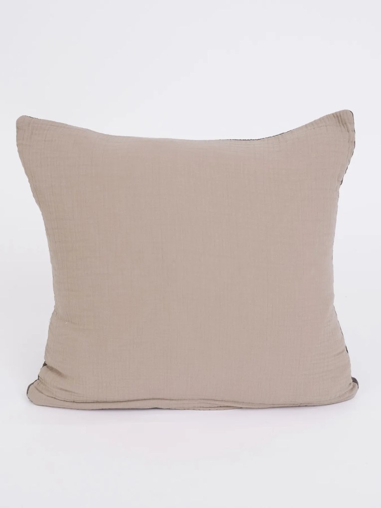MK Lůžkoviny Mušelínový povlak na polštář 40 x 40 cm - Alexia Duo cappuccino/tmavě šedá