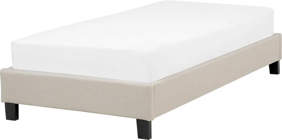Béžová čalouněná postel 90x200 cm ROANNE