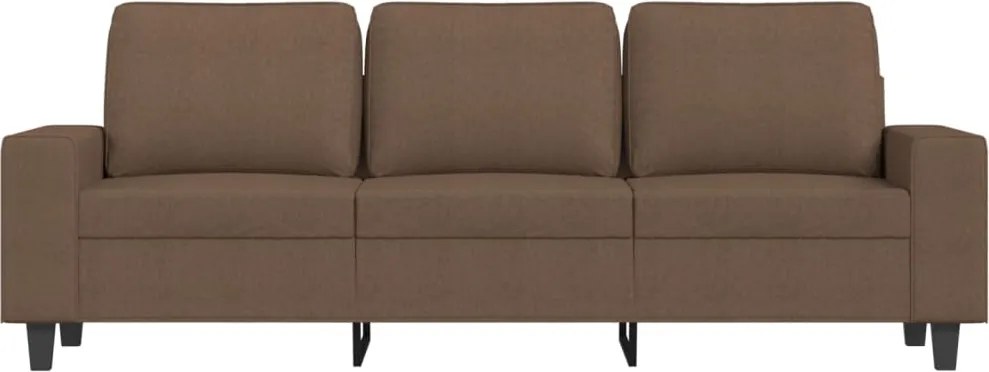 3místná pohovka s podnožkou hnědá 180 cm textil 3201154