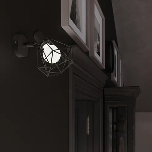 Nástěnné svítidlo SOLLUX ARTEMIS 1S černé E14 1x40W bez žárovky SL.1108