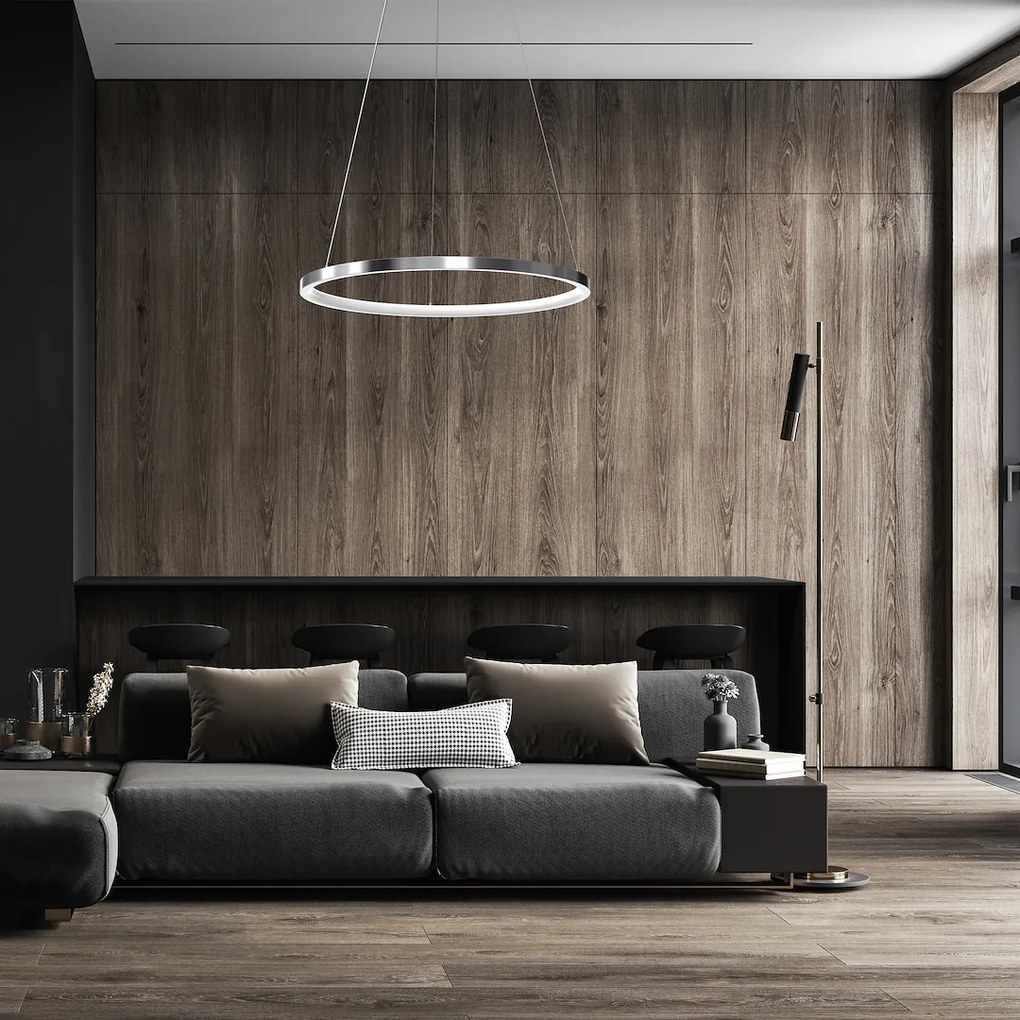 Závěsné LED svítidlo Hoop, 1x LED 27w, 4000k, ch