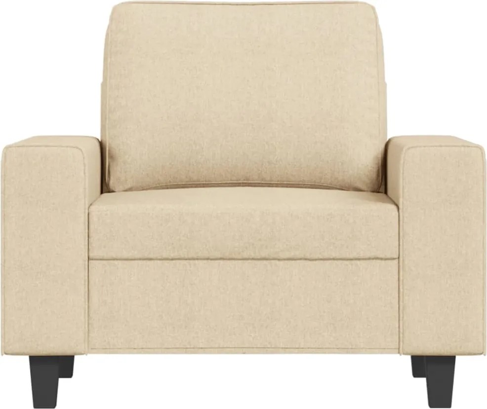 Křeslo s podnožkou krémové 60 cm textil 3201145