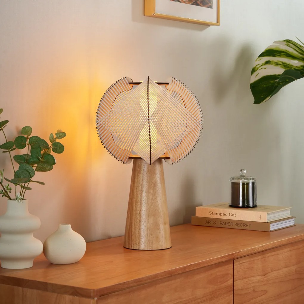 Japandi stolní lampa béžová 45 cm - Gertie
