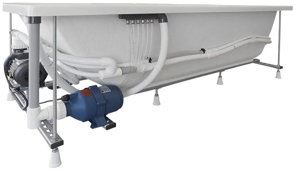 Polysan CLEO HYDRO-AIR hydromasážní vana, 150x75x48cm, bílá 27611HA