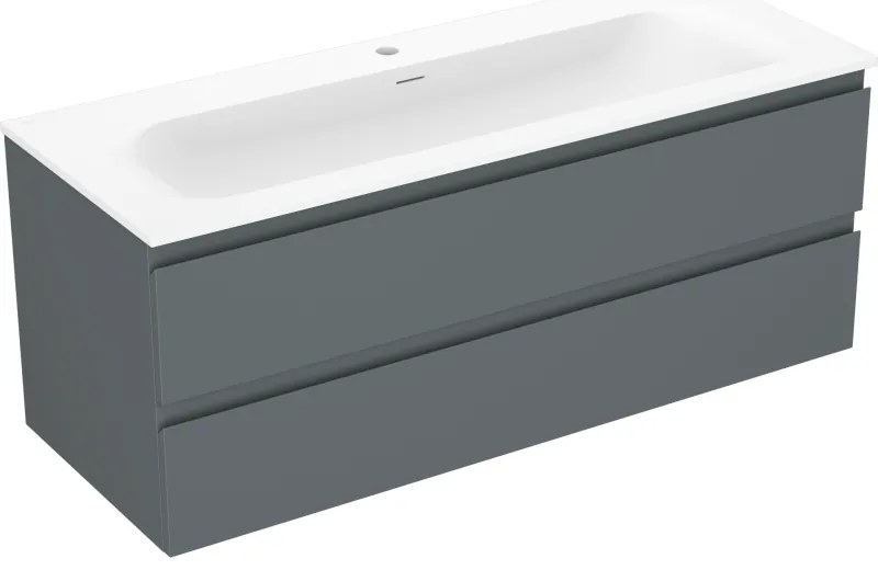 Mexen Orio koupelnová skříňka 120 cm s umyvadlem Vela, 2 zásuvky, grafit mat/bílá mat - 91A10-12047-2-BFF66-W23M01