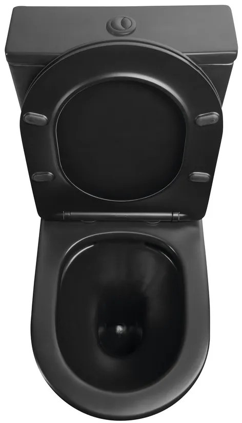 Sapho Sapho, PACO RIMLESS WC kombi, spodní/zadní odpad, černá, PC1012WRB