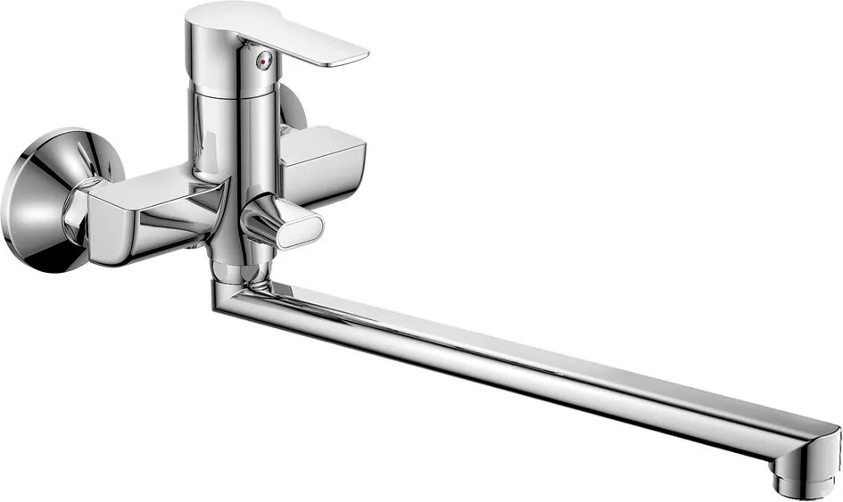Bruckner Bruckner, BARON nástěnná umyvadlová/vanová baterie, rozteč 100mm, hubice 338mm, chrom, 612.035.1