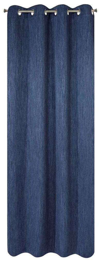 Dekorační závěs s kroužky "BLACKOUT" zatemňující ATLANTA 135x250 cm modrá, (cena za 1 kus) MyBestHome