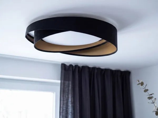 LED Stm. stropní svítidlo SM. GALAXY M. LED/24W/230V pr. 55 cm černá/zlatá + DO