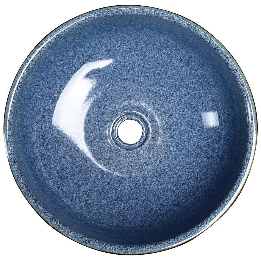 Sapho, PRIORI keramické umyvadlo, průměr 41cm, 15cm, modrá/šedá, PI020