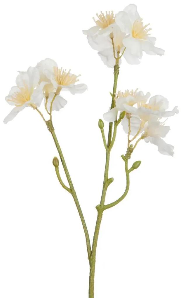 Dekorační umělá větvička s krémovými květy Kersenboom - 25 cm
