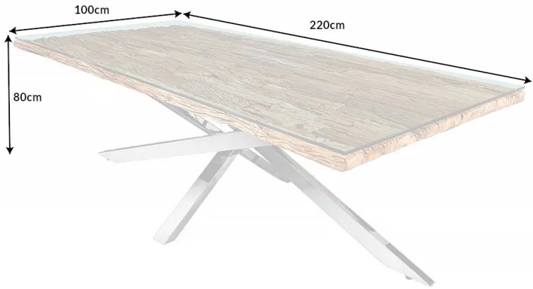 Jídelní stůl Barracuda 220cm teak 40mm/ 43625