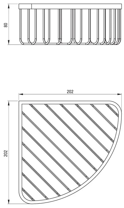 Deante Jasmin, rohový koš na kosmetiku 20x20x8cm, chromová, DEA-ADJ_0561