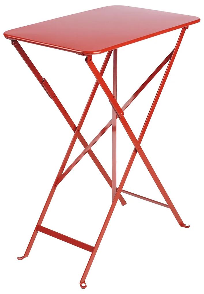OnaDnes -20% Makově červený kovový skládací stůl Fermob Bistro 37 x 57 cm