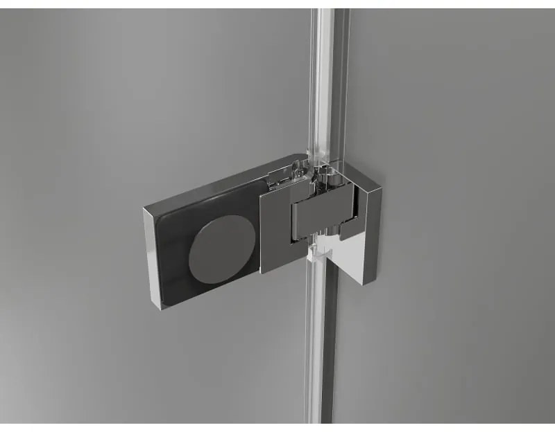 Mexen Lunar-F L skládací sprchový kout pravý 100 x 80 cm, 8mm čiré sklo, chromový profil, 836L-100-080-01-00-P