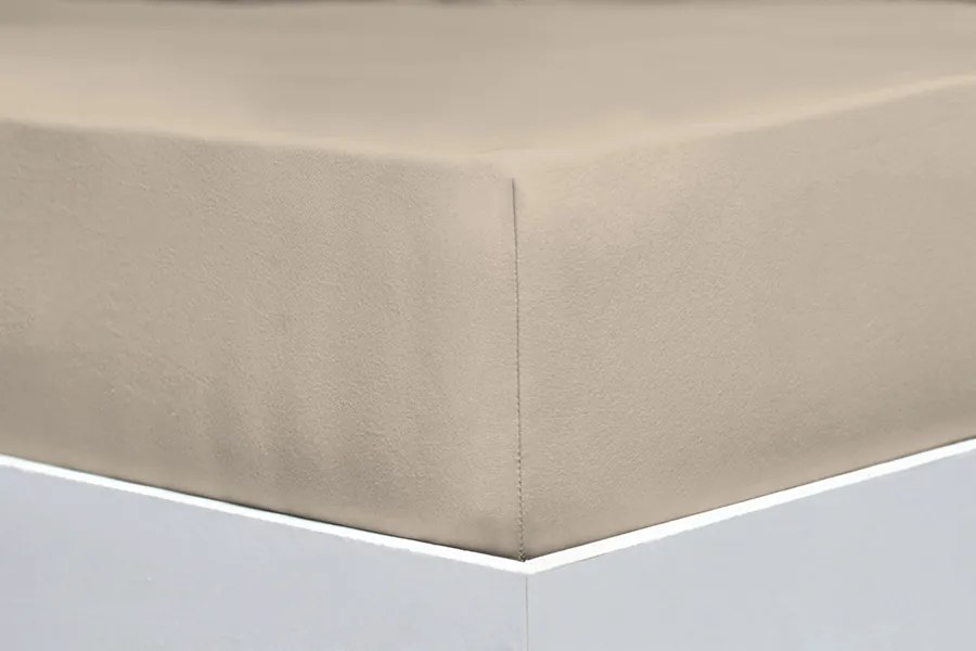 Florella Prostěradlo Avance Jersey Elastan Beige, 180x200-220 cm