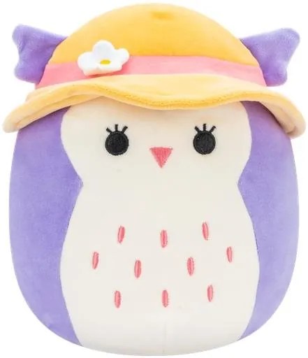 Plyšák squishmallows sova s kloboukem holly