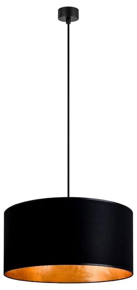 Černé stropní svítidlo s vnitřkem ve zlaté barvě Sotto Luce Mika, ⌀ 40 cm