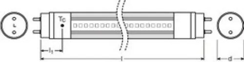 LED trubice zářivka OSRAM SubstiTUBE ST8E-EM/230V 60cm 8W (18W) 865 studená bílá 6500K T8 G13 EM/230V