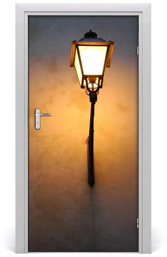 Fototapeta samolepící dveře stará ulička lampa 85x205 cm