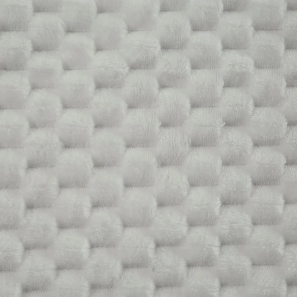 Silná deka v bílé barvě s moderním vzorem Šířka: 150 cm | Délka: 200 cm