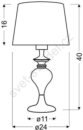 Candellux Stolní lampa GILLENIA 1xE27/60W/230V CA0381