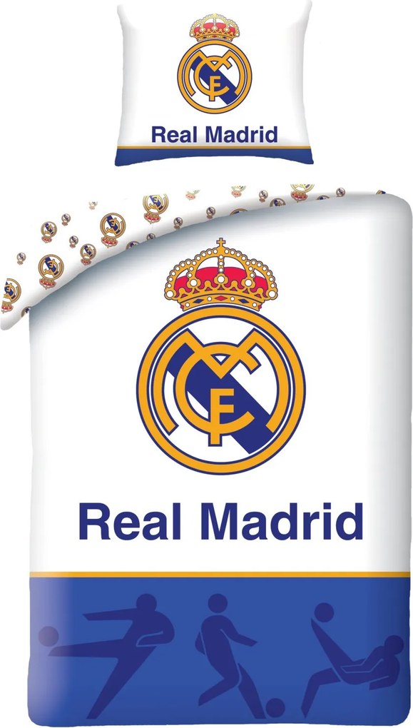 Bavlněné ložní povlečení Real Madrid CF - motiv Bílý balet - 100% bavlna - 70x90 cm + 140x200 cm
