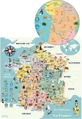 Vilac Magnetická mapa Francie / od 5 let
