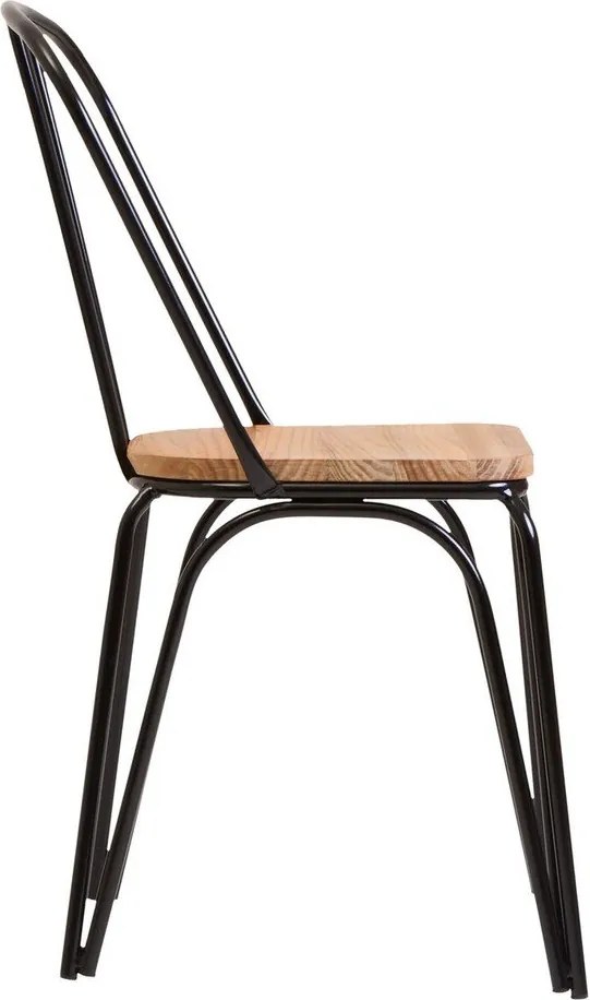 Černá jídelní židle z jilmového dřeva District – Premier Housewares