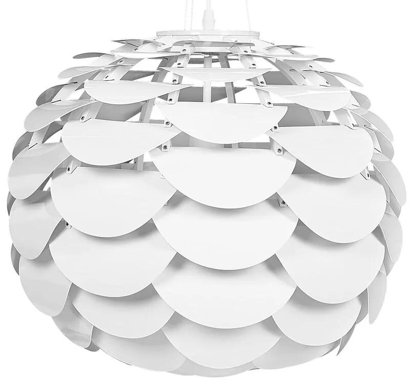 Moderní bílá závěsná stropní lampa MOSELLE Beliani