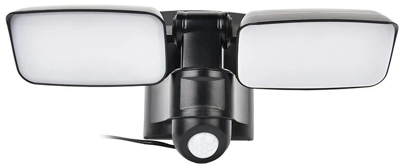 Solight LED solární osvětlení se senzorem, 9W, 850lm, 4000K, Li-Ion, černá