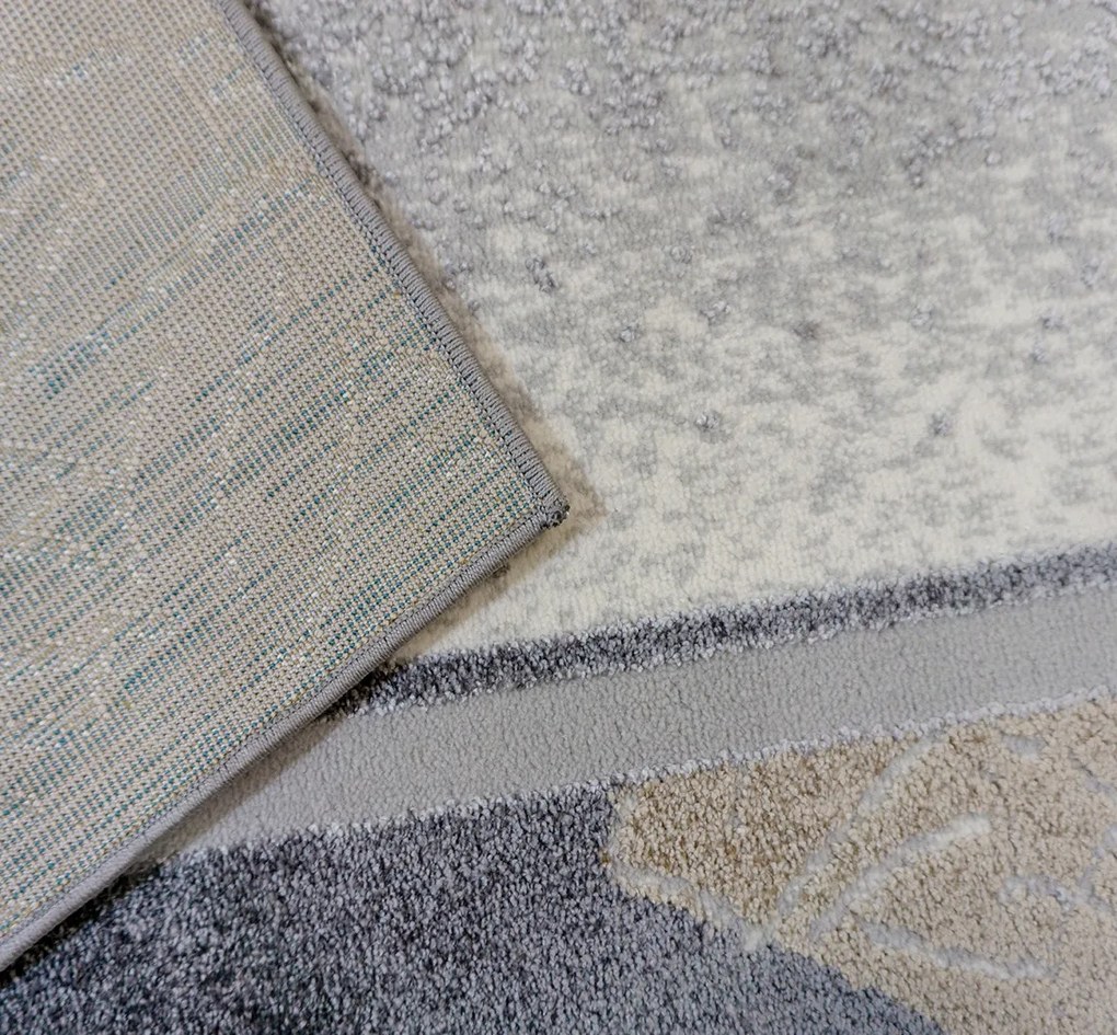 BE Koberec Siesta 1151 BEIGE GREY - šedý obdélníkový Rozměr: 50x80 cm
