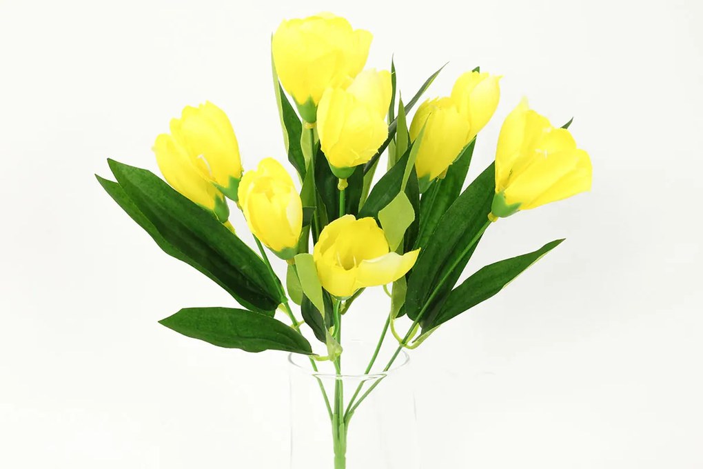 Krokusy puget, mix barev (žlutá,bílá,fialová). Květina umělá.