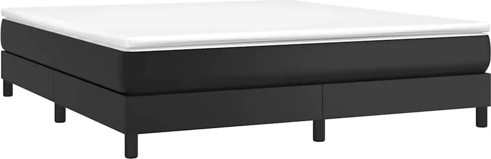 Rám postele s boxspringem černá 160 x 200 cm umělá kůže 3120706