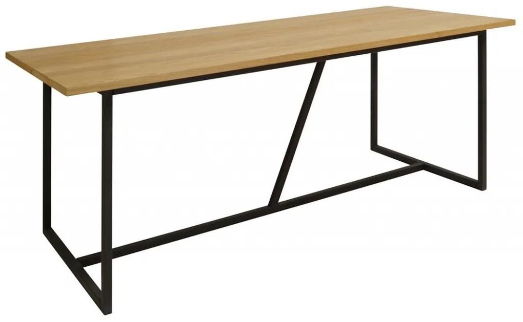 Jídelní stůl Nero 200 cm, černá/dub