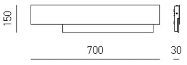Gea Luce DOHA A G B - LED Nástěnné svítidlo DOHA LED/25W/230V 70 cm bílá