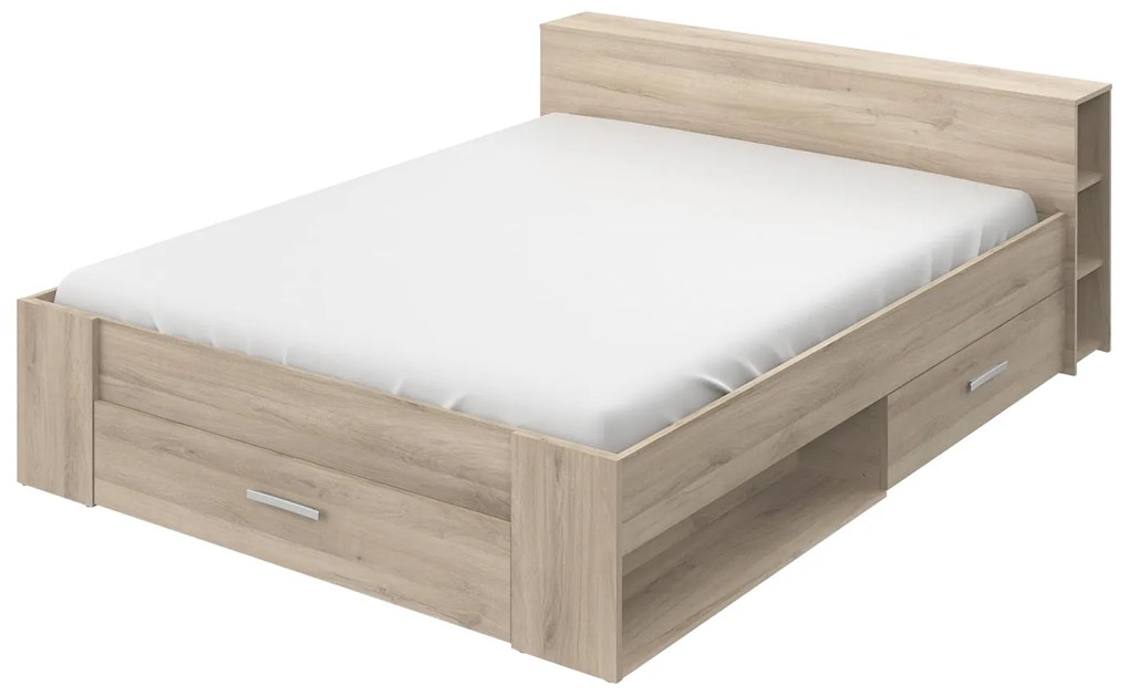 Multifunkční postel 160x200 POCKET dub